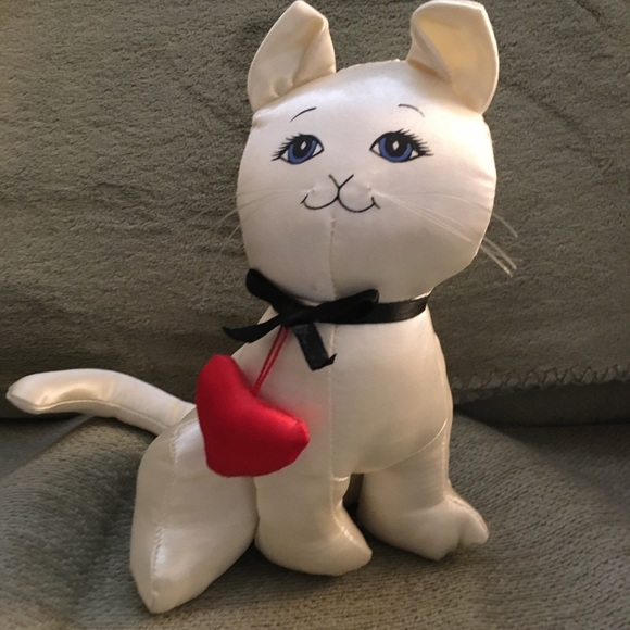 Russ | Toys | Satinsilk White Cat Stuffed Animal By Russ | Poshmark